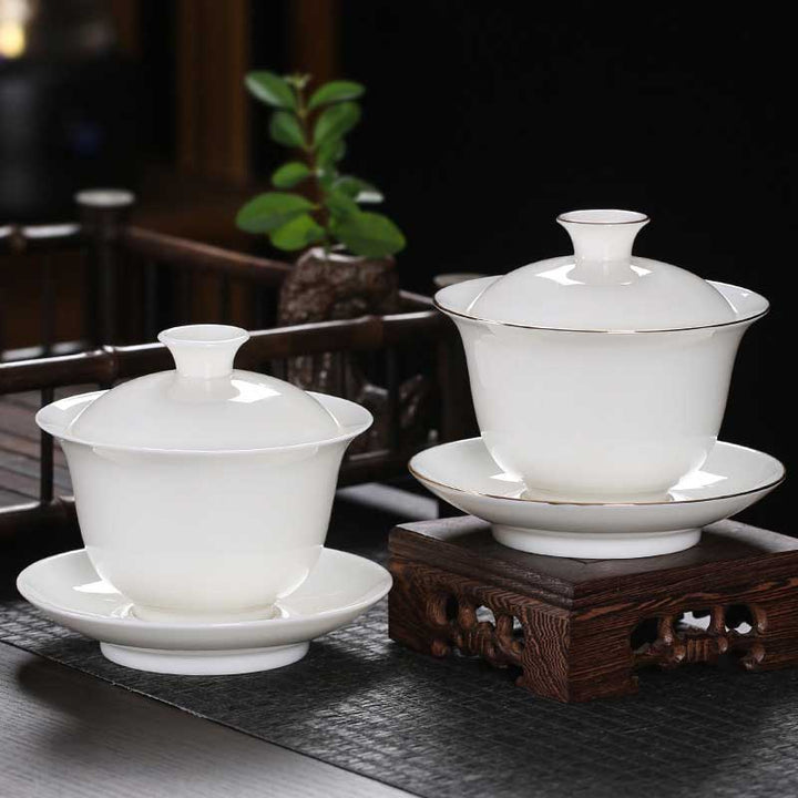Chinese Gaiwan Tea Set - Buy Handmade Porcelain Gaiwan – Ajiangceramic